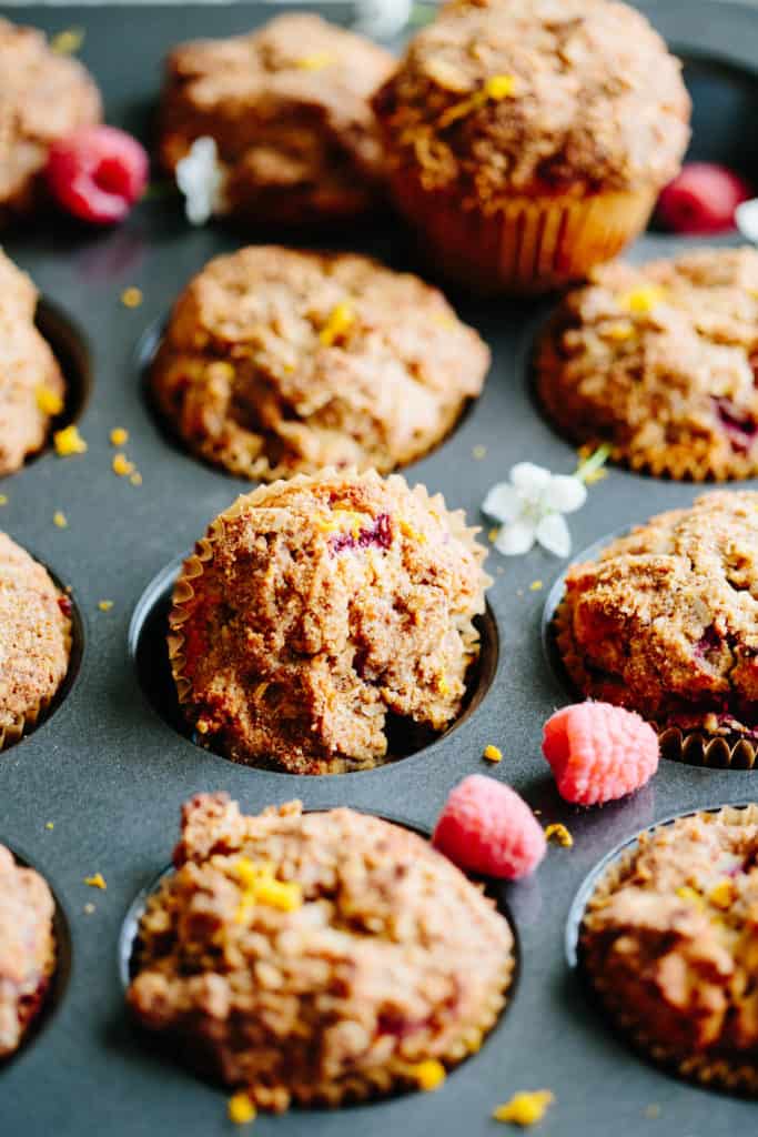 Paleo Orange Raspberry Crumb Muffins - Coley Cooks