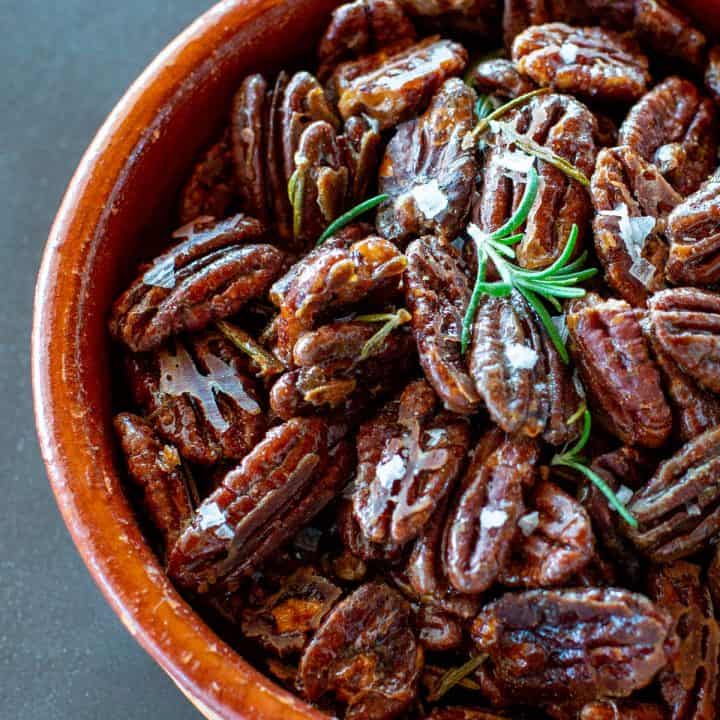 Rosemary Maple Roasted Pecans - Coley Cooks