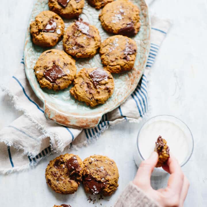 5 Ingredient Chocolate Dipped Peanut Butter Cookies - Coley Cooks