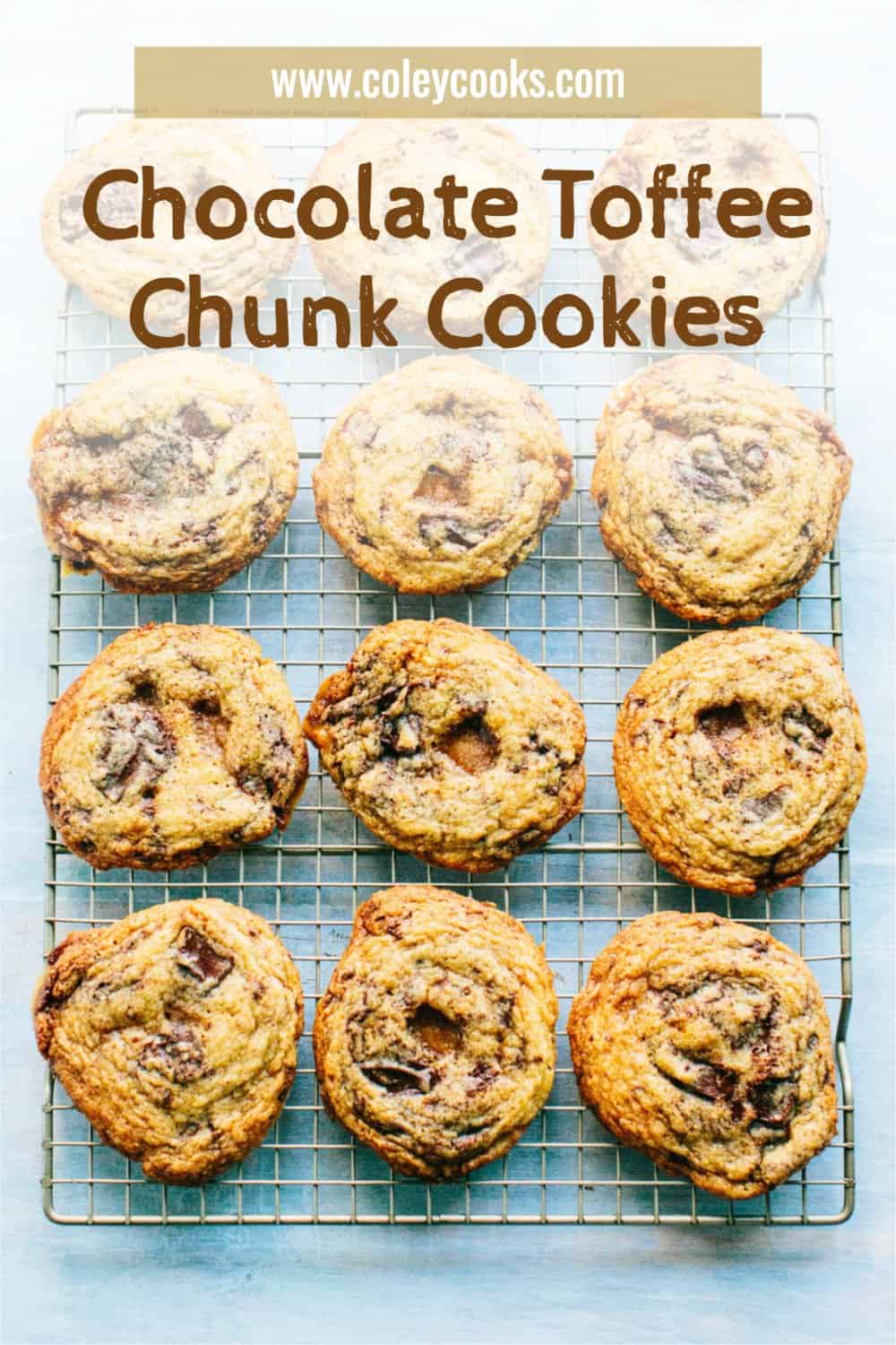 Chocolate Toffee Chip Cookies - Coley Cooks