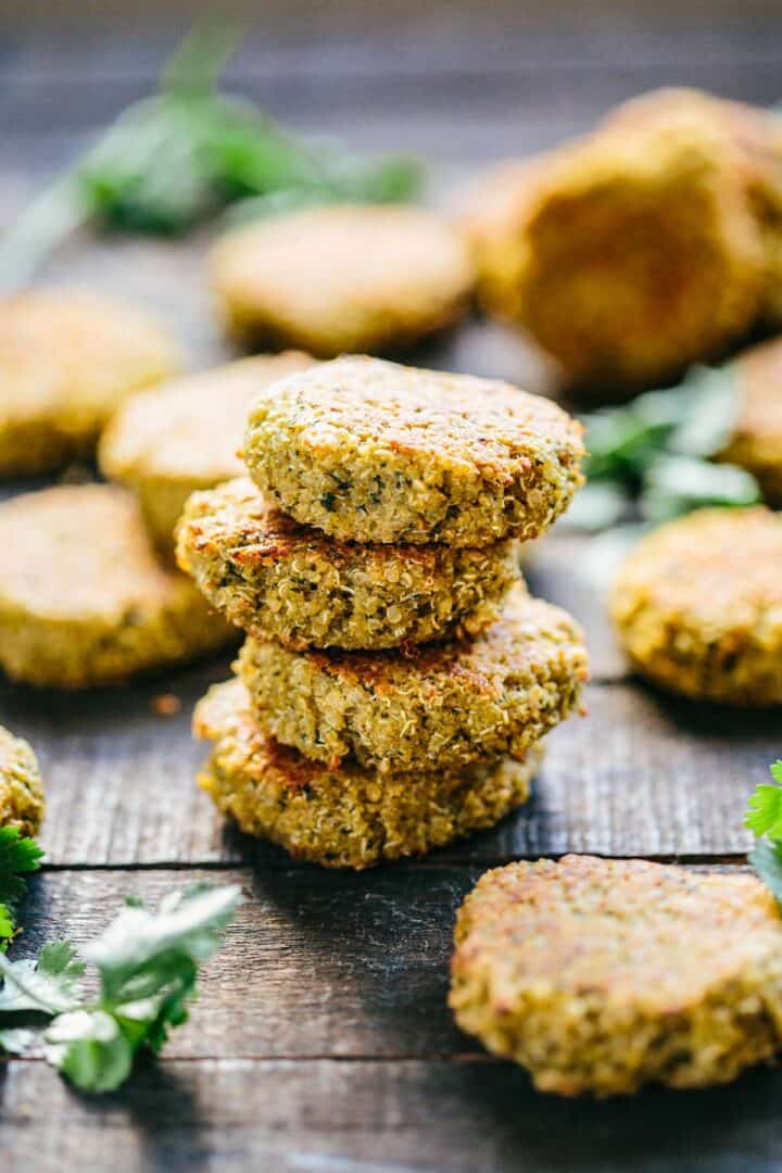Baked Quinoa Falafel with Green Tahini - Coley Cooks