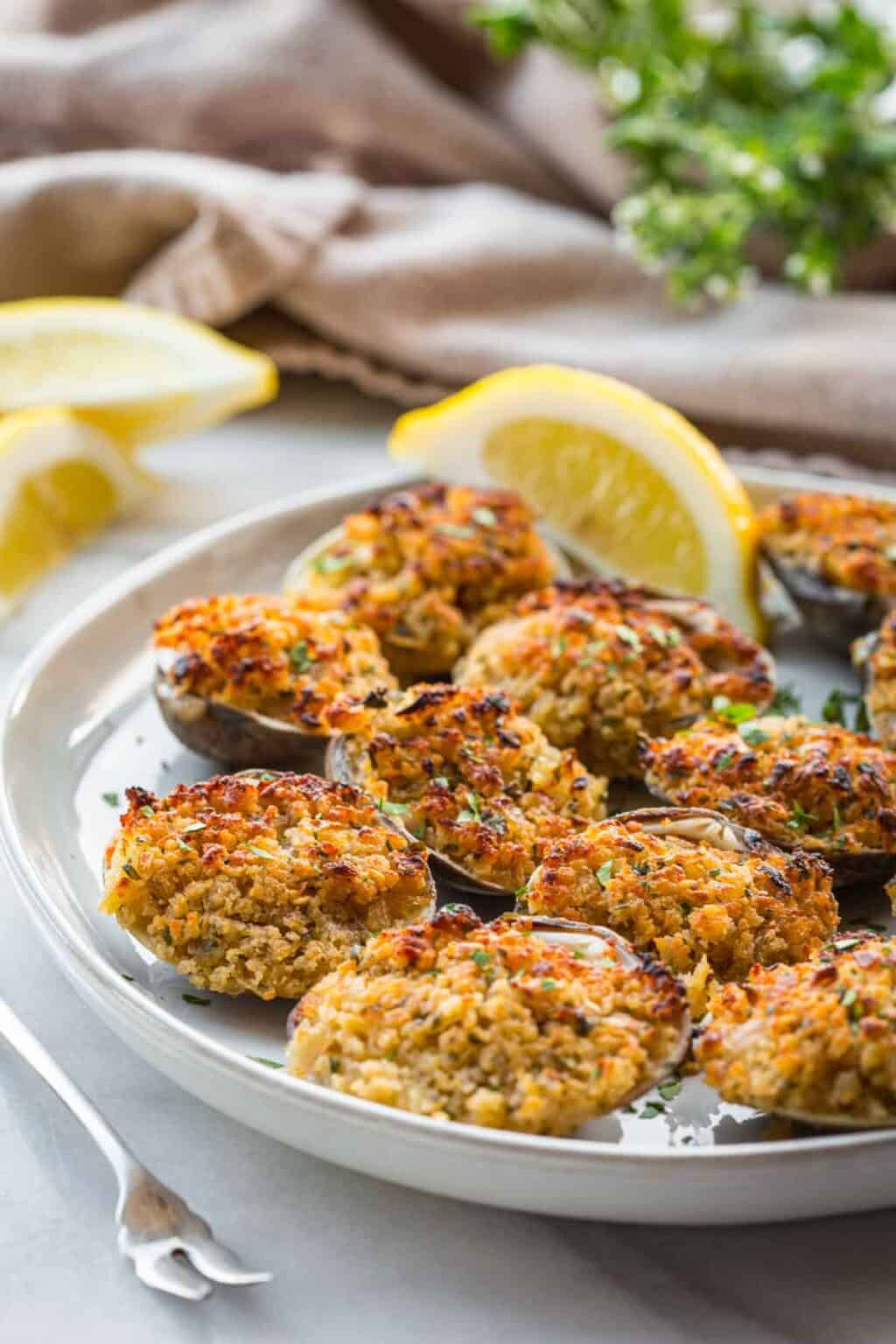 Italian Baked Stuffed Clams Oreganata - Coley Cooks
