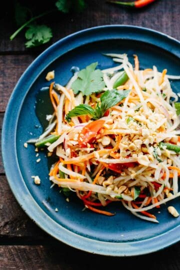 Thai Green Papaya Salad (Som Tam) - Coley Cooks