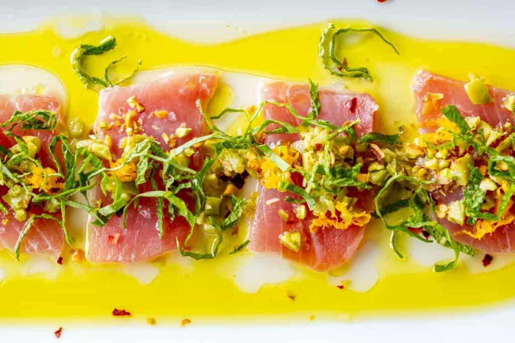 Sicilian Tuna Crudo - Coley Cooks