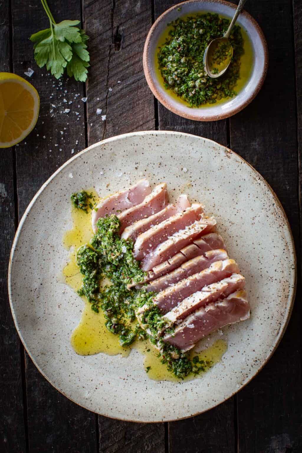 Pan Seared Tuna Steak - Coley Cooks