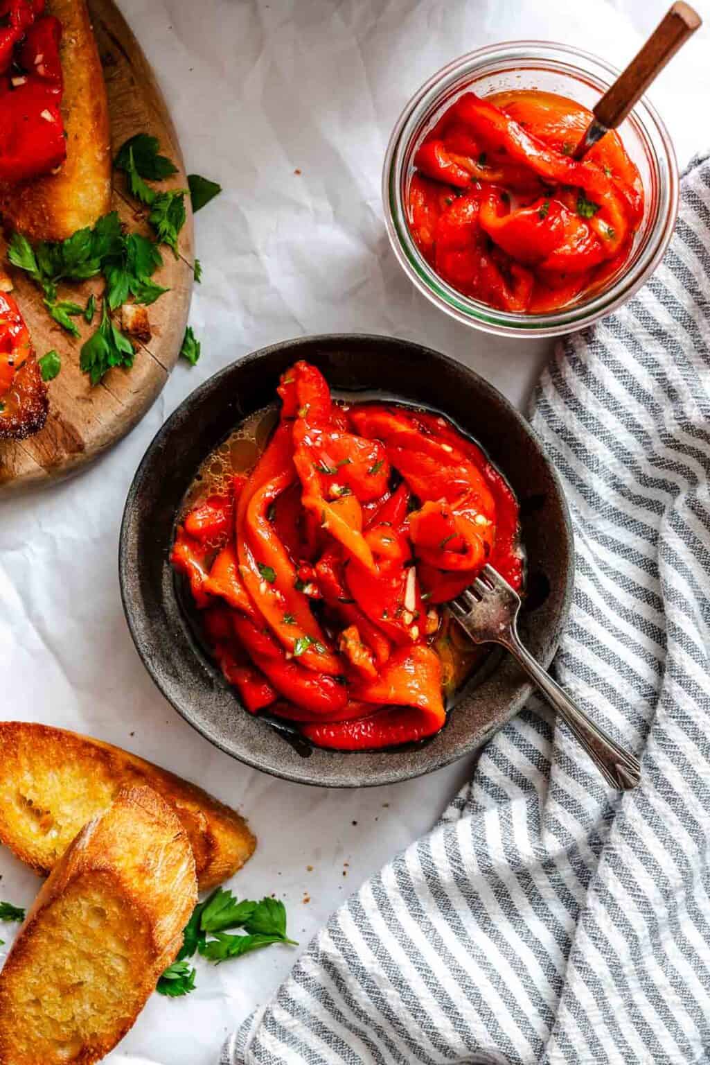 Homemade Roasted Red Peppers Recipe - Coley Cooks