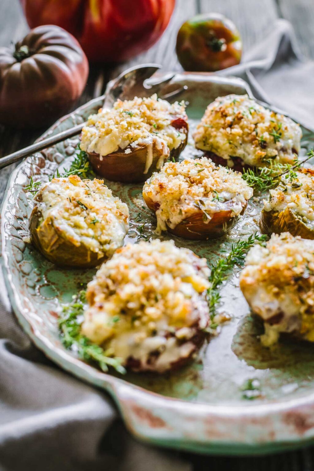 Baked Tomatoes with Cheddar and Breadcrumbs - Coley Cooks