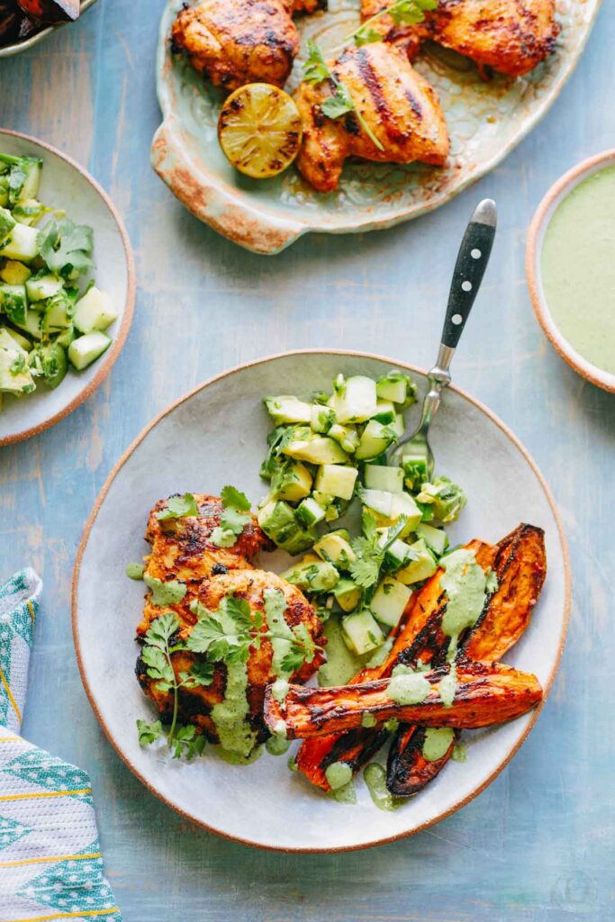 Grilled Peruvian Chicken with Aji Verde - Coley Cooks