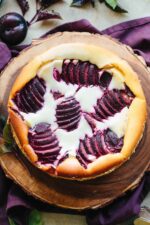 Plum Cheesecake with Graham Cracker Crust - Coley Cooks