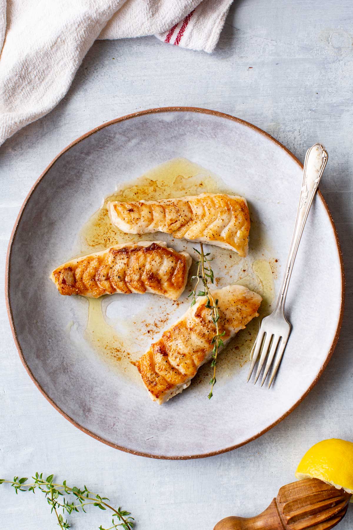 Seared Tilefish with Lemon Garlic Butter - Coley Cooks