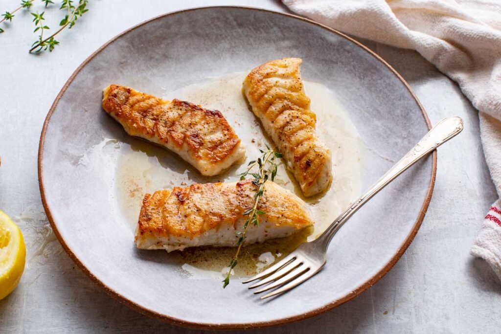 Seared Tilefish with Lemon Garlic Butter - Coley Cooks