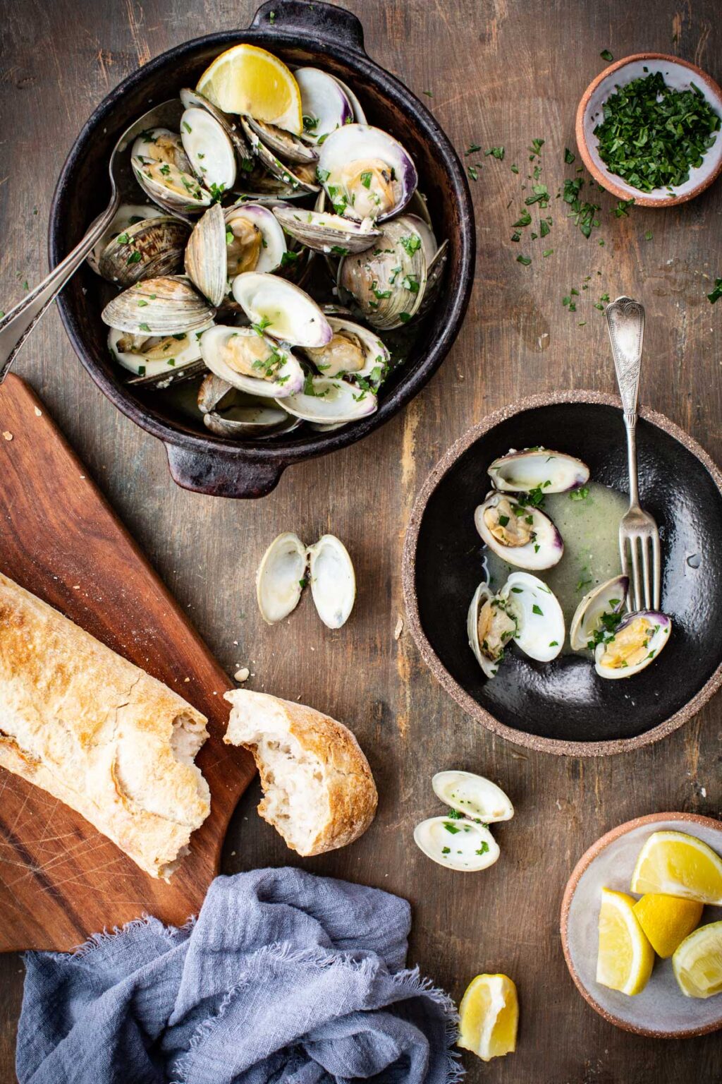 Steamed Clams with White Wine and Garlic Butter - Coley Cooks