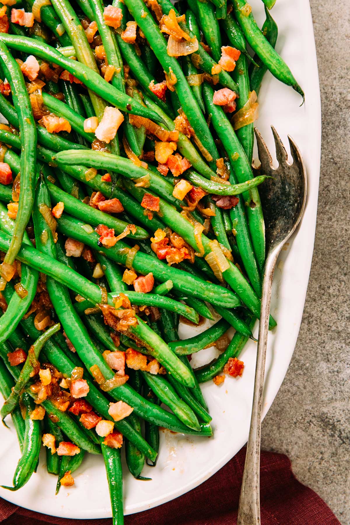 Green Bean Recipe with Shallots and Pancetta - Coley Cooks