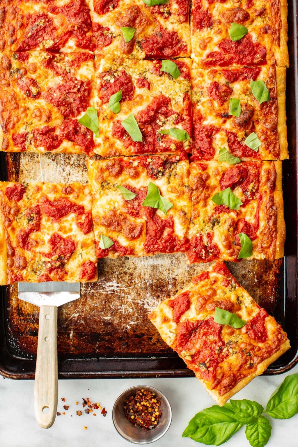 Homemade Grandma Pizza - Coley Cooks